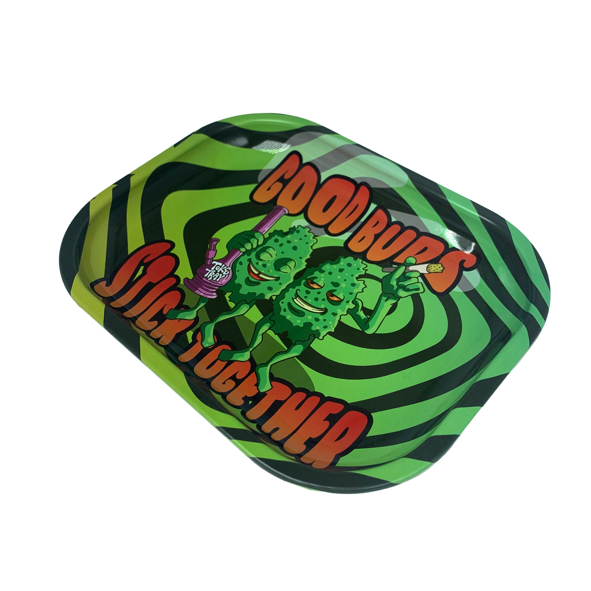 Best Buds Trippy Rolling Tray | High Quality Metal Trays – Toke Tray